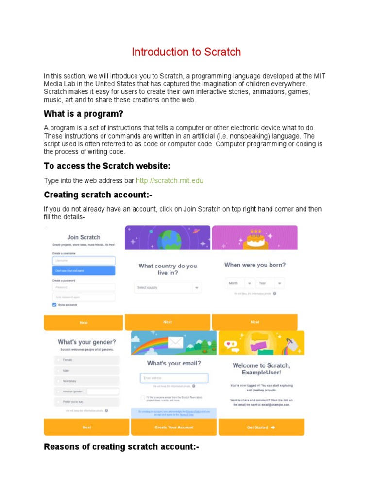 Introduction To Scratch BRIGHTCHAMPS | PDF | Scratch (Programming ... Introduction To Scratch BRIGHTCHAMPS | PDF | Scratch (Programming ...