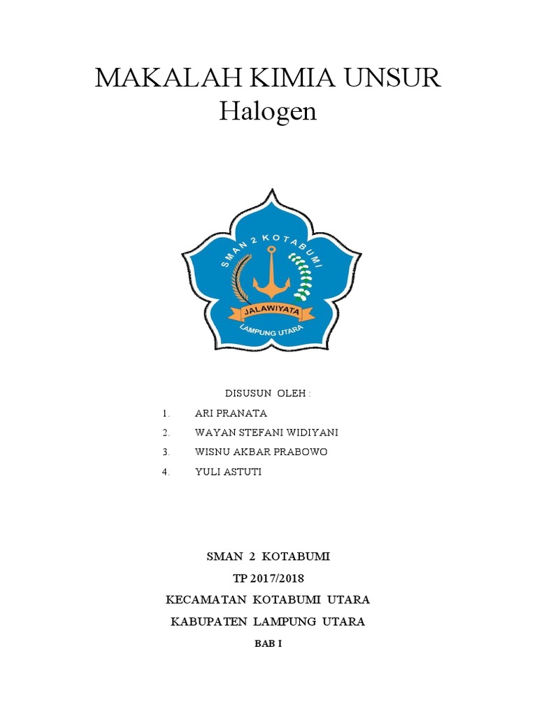 Makalah Kimia Halogen | PDF
