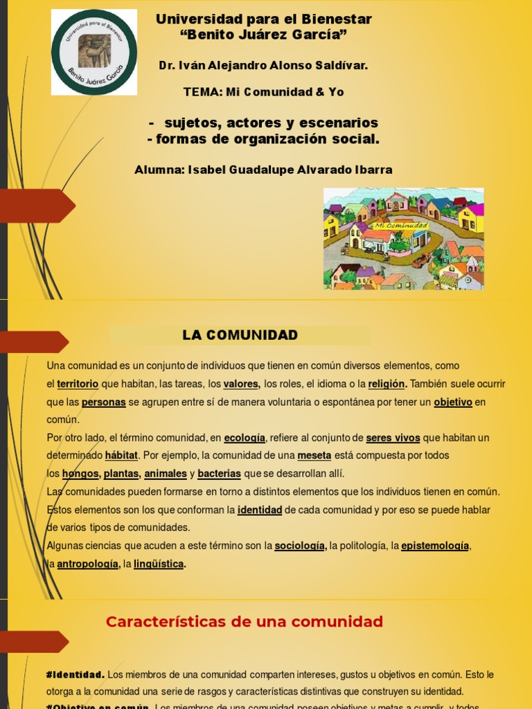 Mi Comunidad y Yo | PDF | Sociedad | Comunidad