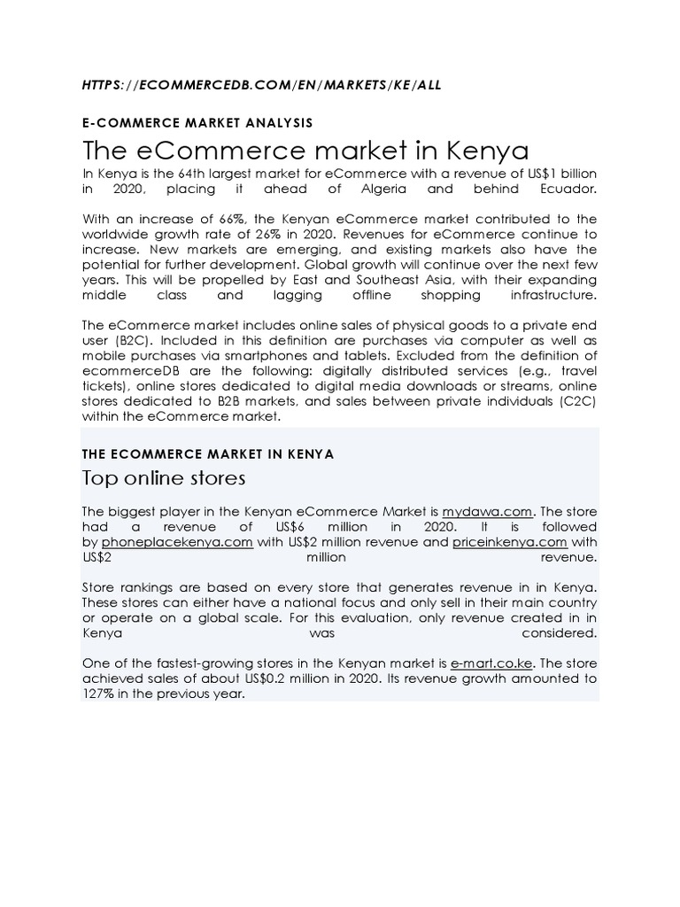 E-Commerce Outlook in Kenya | PDF