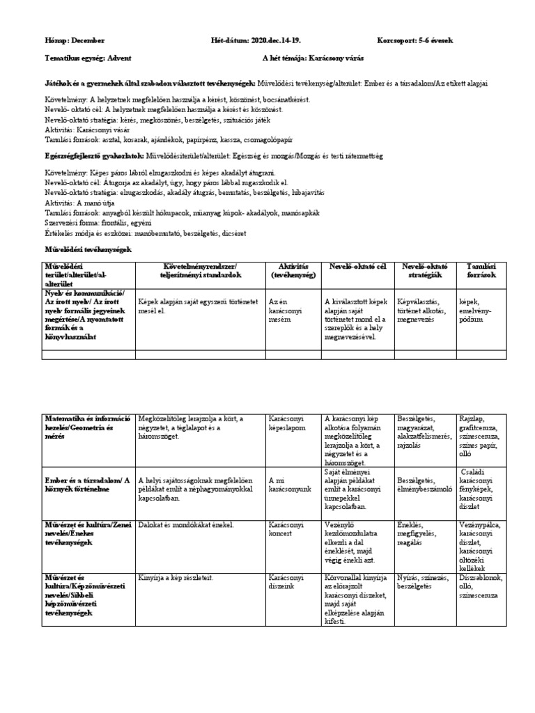 Heti - Terv - Saját+közös - Tóth Zsuzsanna - HU - SK | PDF