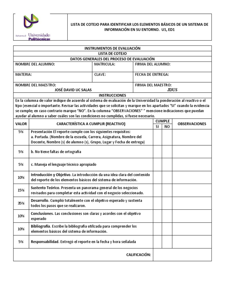 %E2%9C%85 La Lista De Cotejo %F0%9F%93%9D Como Hacer Una Concepto Y ...