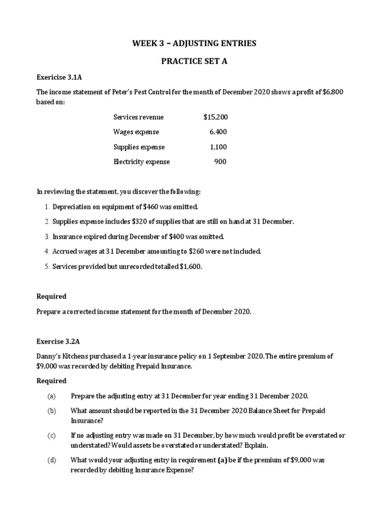 Practice Set 3A | PDF | Debits And Credits | Expense