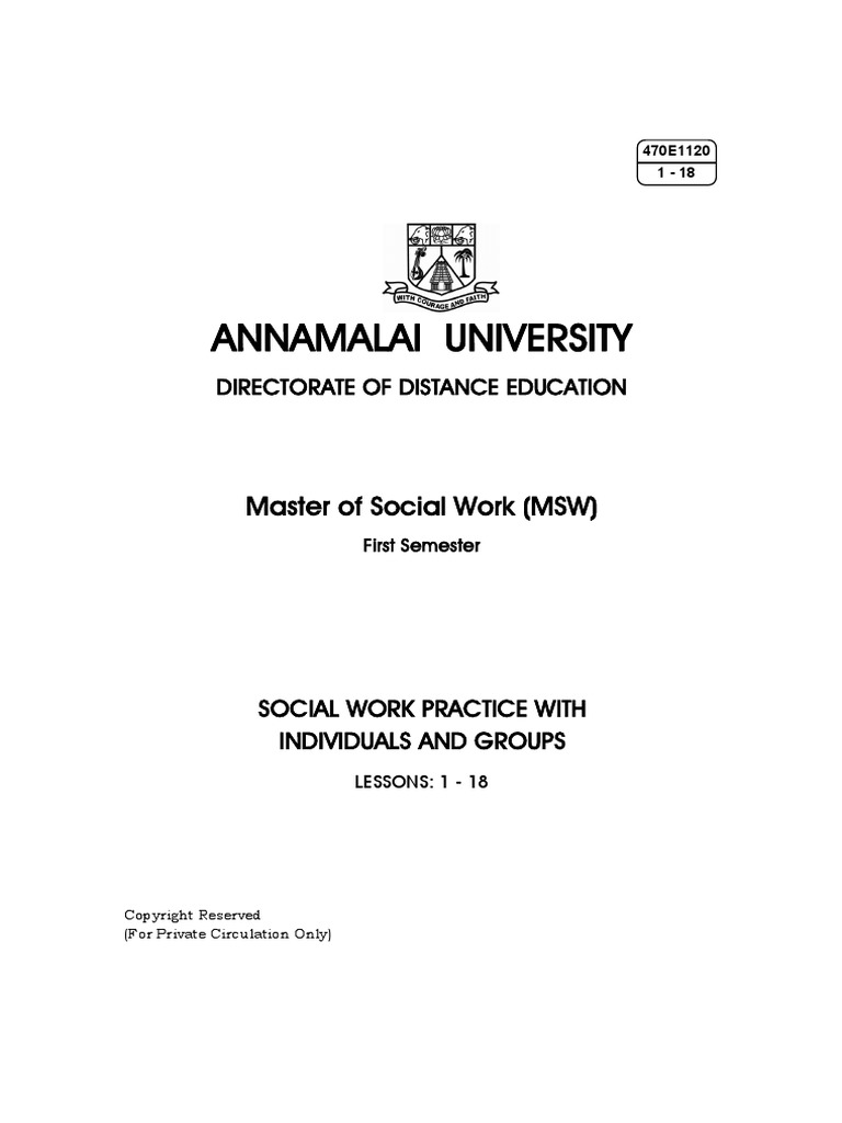 Sw Practice With Individual And Groups Pdf Psychotherapy Social Work
