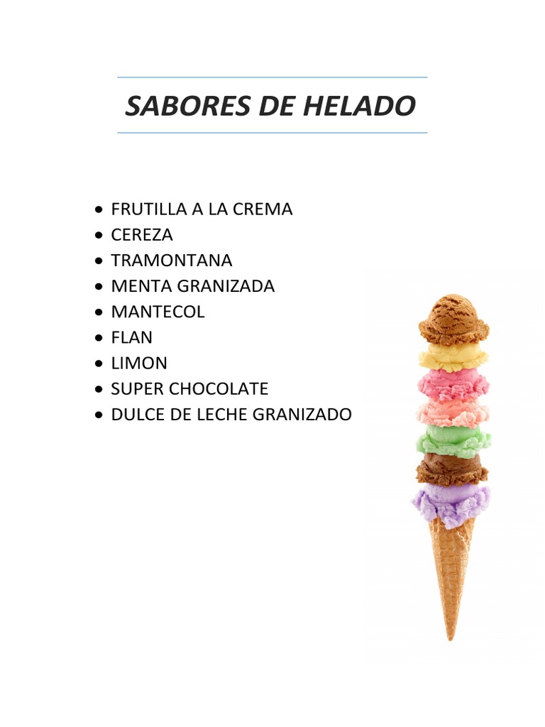 Sabores D1 Helado | PDF
