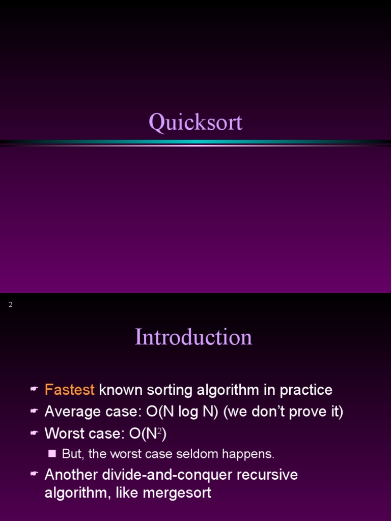 Quick Sort Pdf Applied Mathematics Computer Programming 