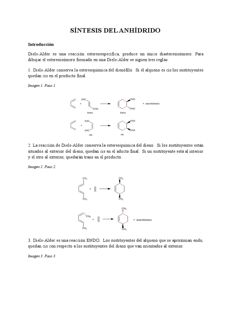 Síntesis Del Anhídrido | PDF | Química Orgánica | Química
