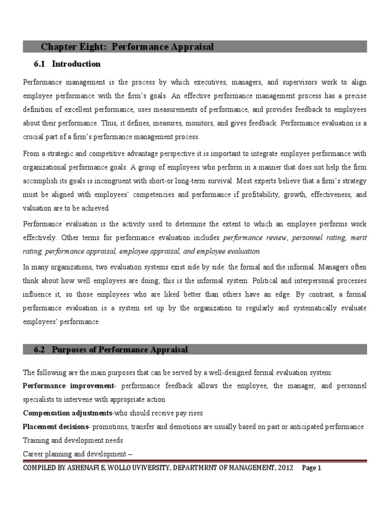 HRM Chapter 6 - Final | PDF | Performance Appraisal | Performance Management