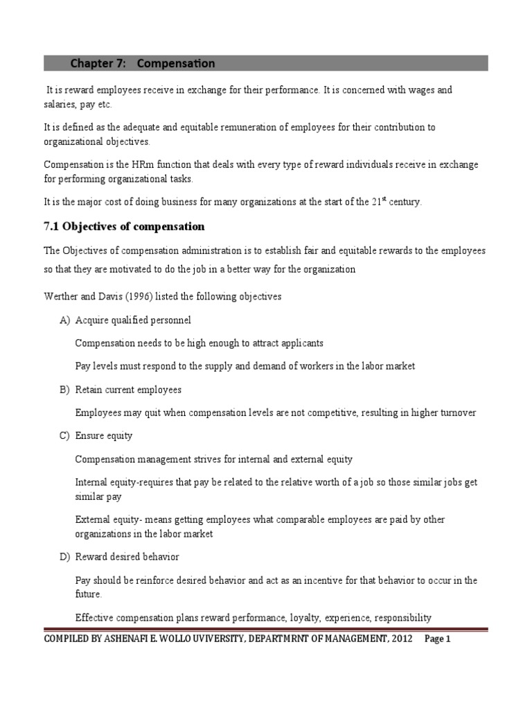 HRM Chapter 7 | PDF | Cost Of Living | Employment