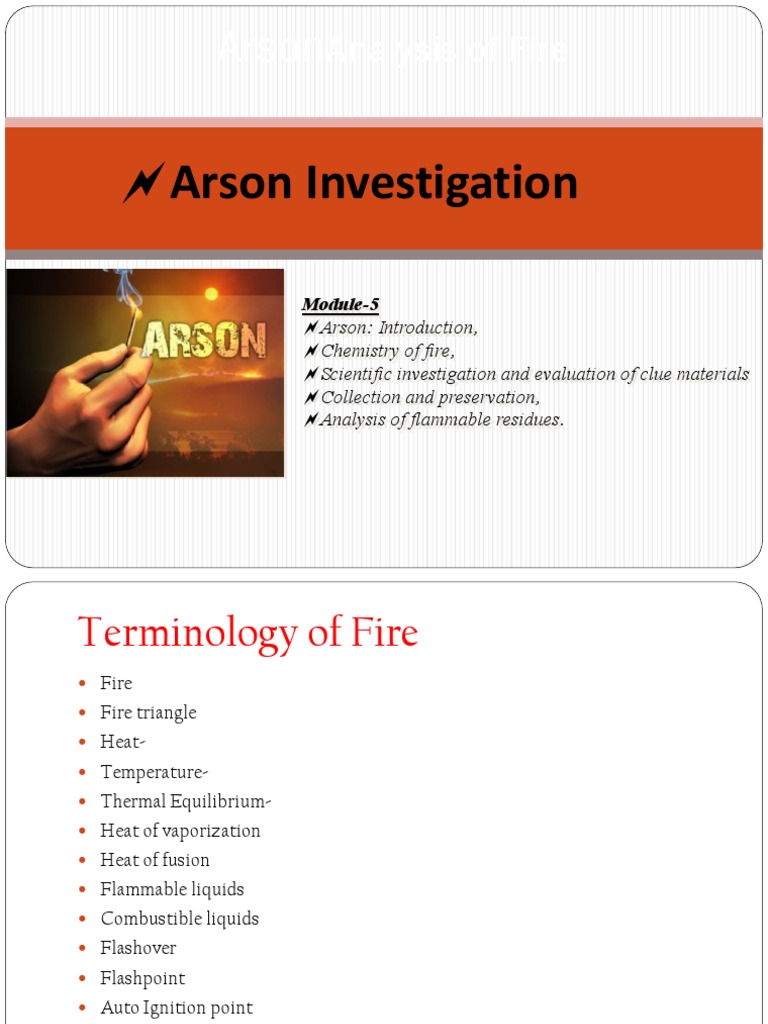 Arson Analysis | PDF | Fires | Combustion