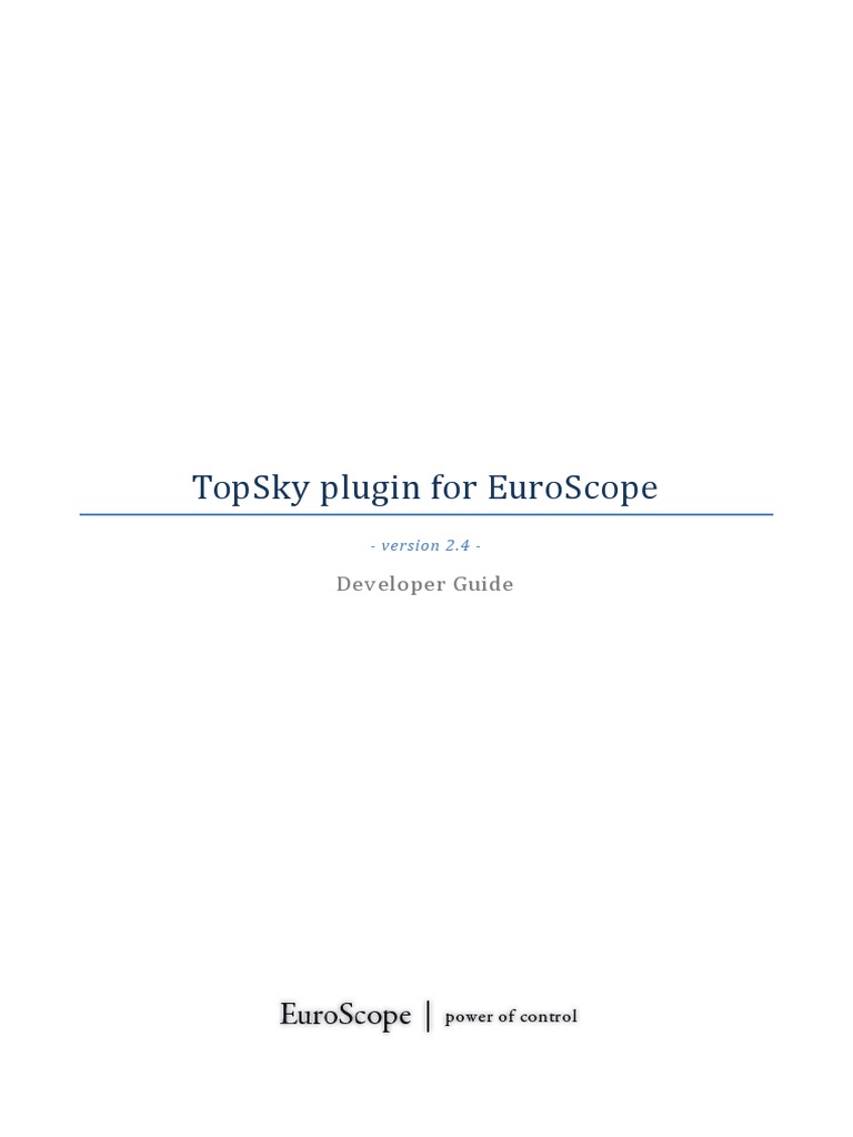 TopSky Plugin For EuroScope - Developer Guide | PDF | Latitude ...