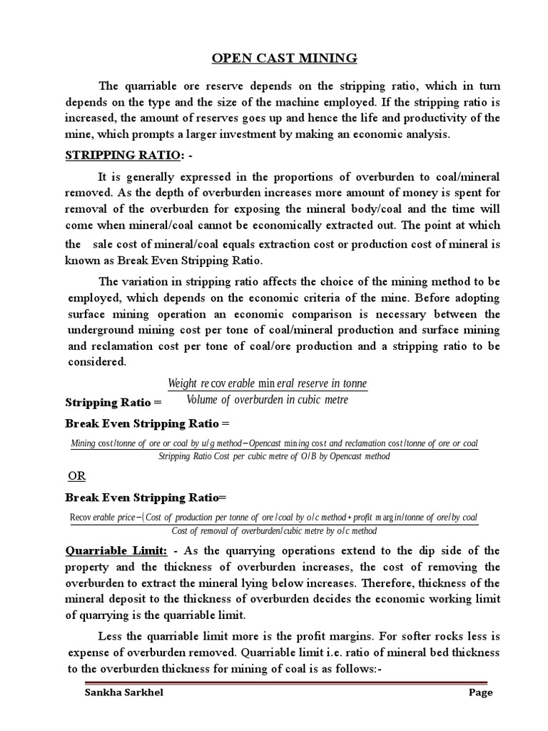 Opencast | PDF | Coal Mining | Mining