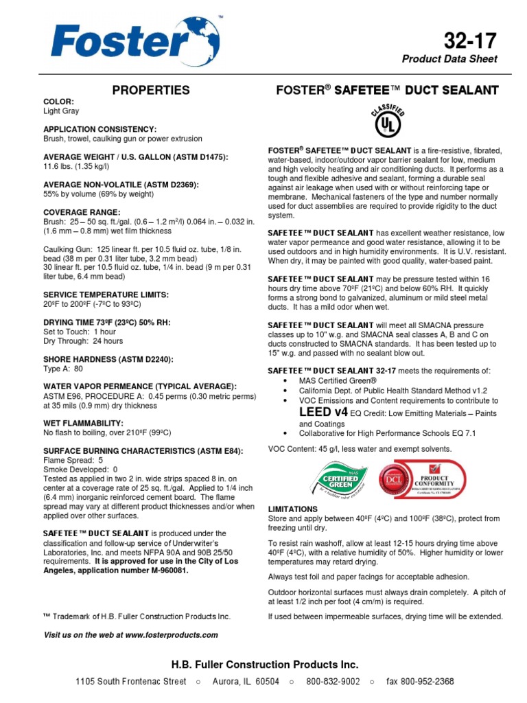 Foster PDS 32 17 R0519 1 | PDF | Duct (Flow) | Pipe (Fluid Conveyance)