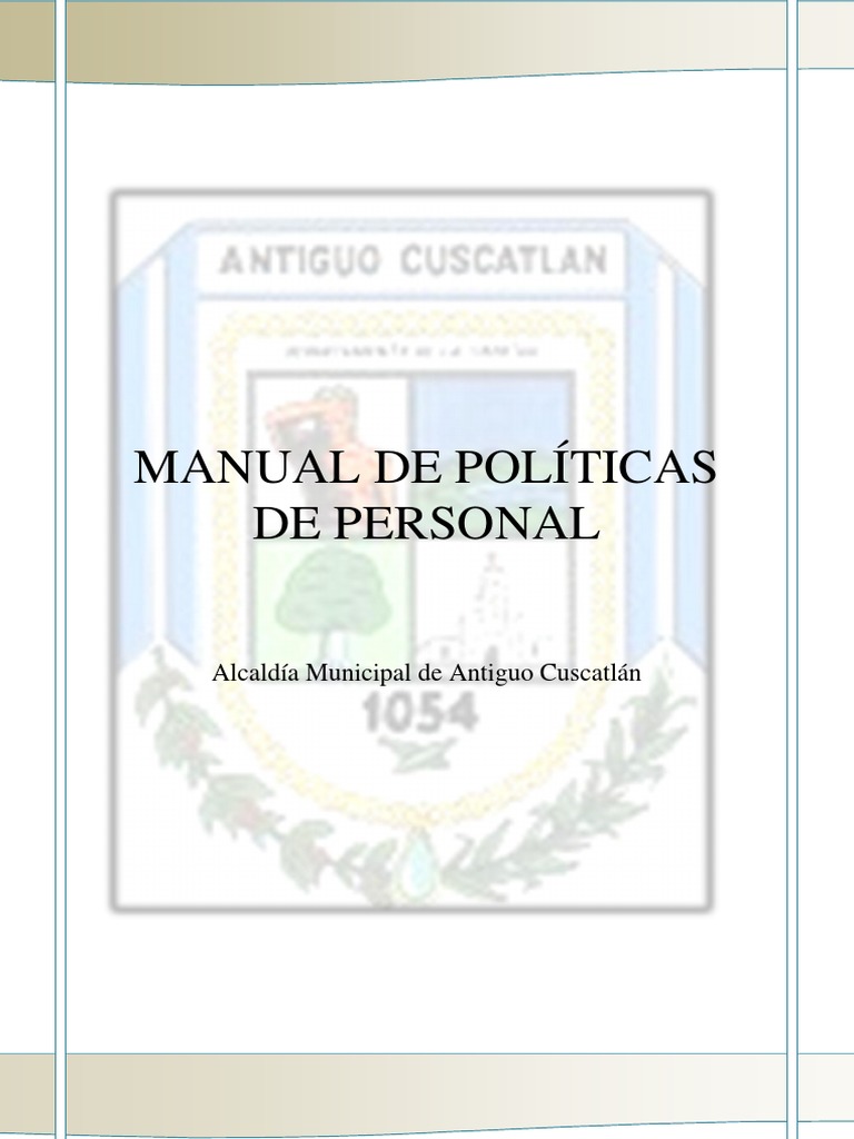 Manual de Politicas de Personal | PDF | Gestión de recursos humanos ...