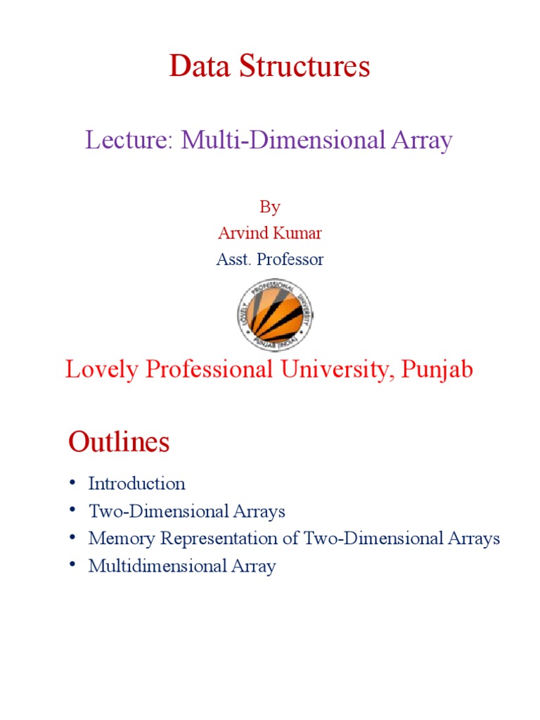 4 MultiDimensional Arrays | PDF 4 MultiDimensional Arrays | PDF