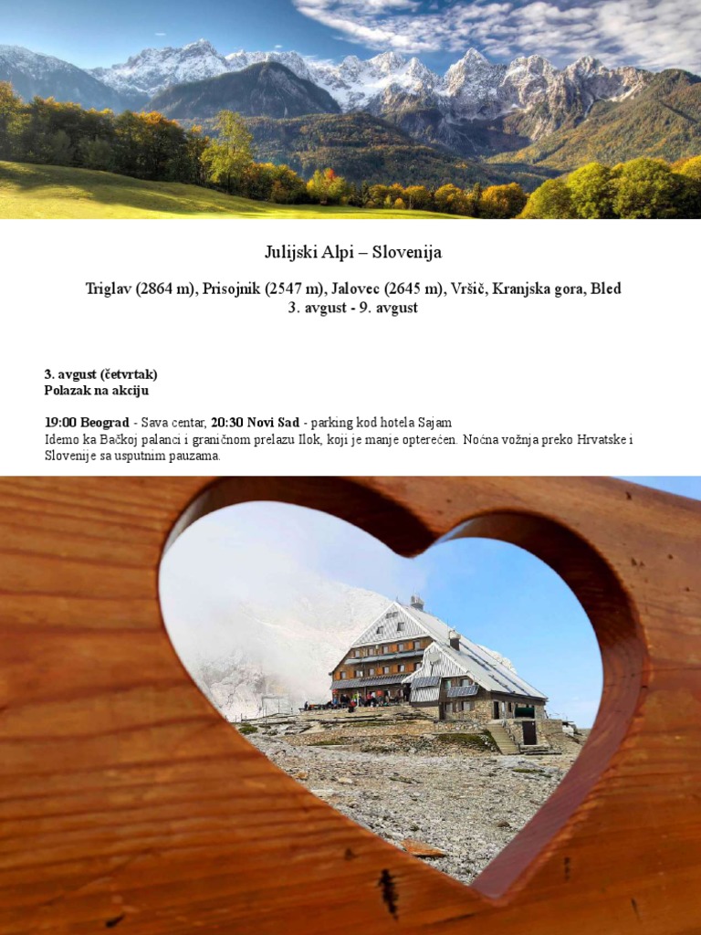 Julijski Alpi 2023 Plan Akcije - Compressed | PDF
