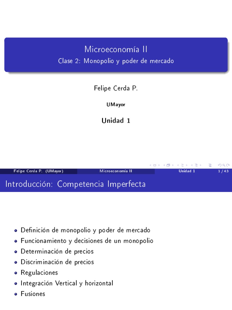 Clase 2 | PDF | Monopolio | Microeconomía