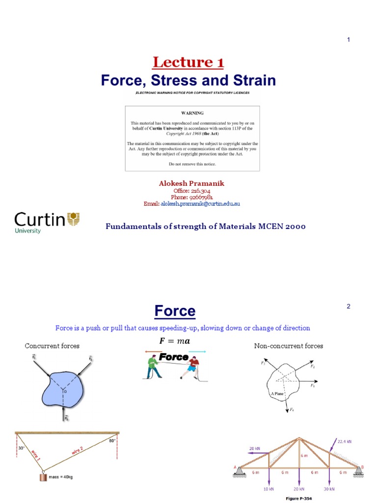 Fundamentals of Force and Stress | PDF | Force | Stress (Mechanics)