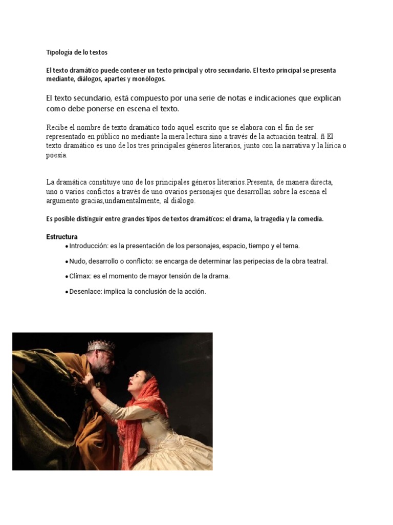 Tipos de Textos Dramaticos | PDF | Clásicos