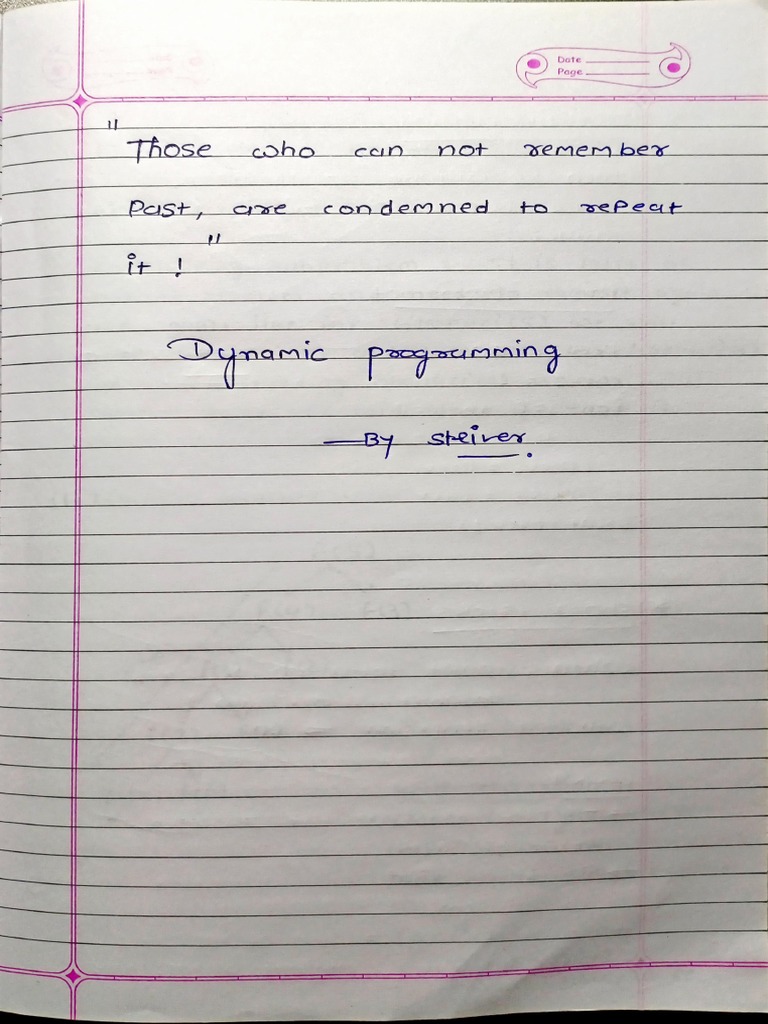 Handwritten Notes of DP Playlist by Striver | PDF Handwritten Notes of DP Playlist by Striver | PDF
