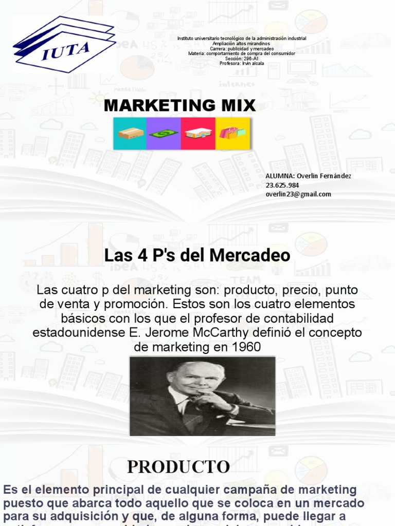 Marketing Mix | PDF | Marketing | Producto (Negocio)