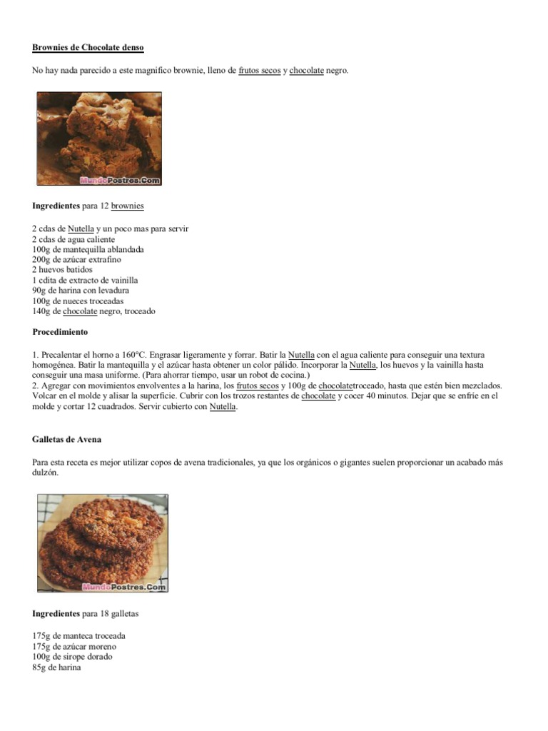 25 Recetas de Postres | PDF | Postres | Crema