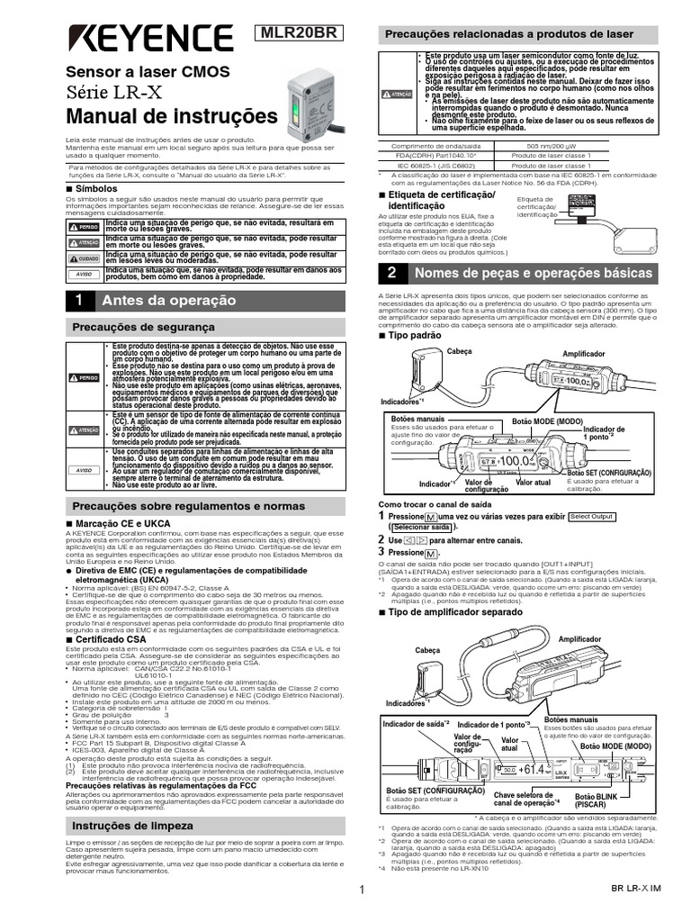 Manual Sensor de Carimbo Linha Libra 2 em Português | PDF | Laser ...