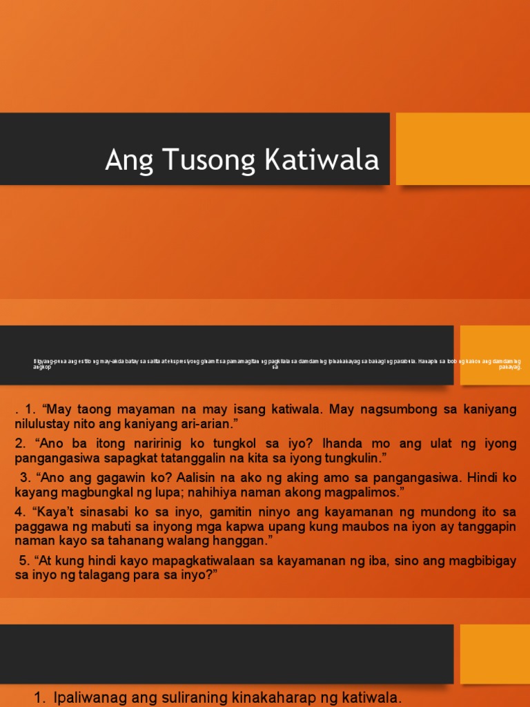 Ang Tusong Katiwala | PDF