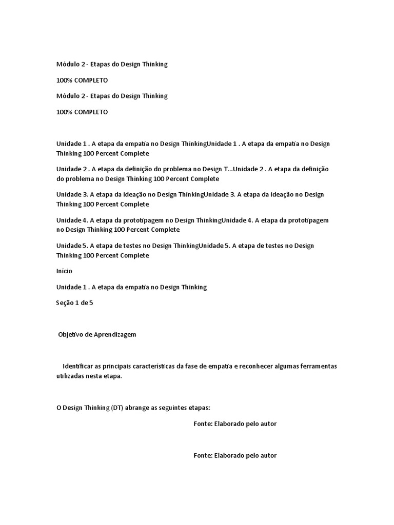 Etapas do Design Thinking Explicadas | PDF | Design Thinking | Bibliotecas