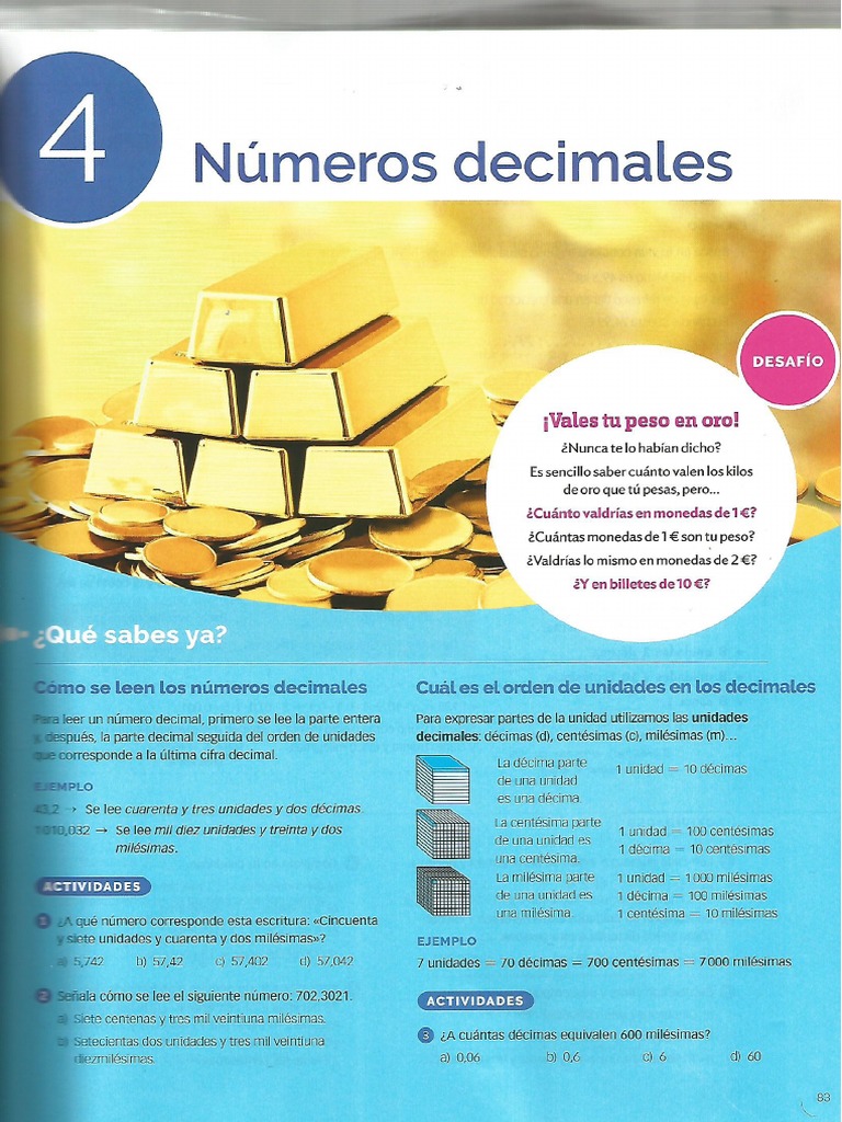 Tema 4 Numeros Decimales | PDF