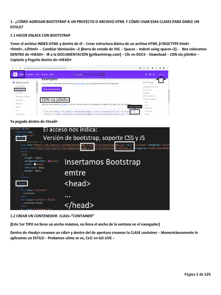Bootstrap | PDF | Página web | Bootstrap (marco frontal)