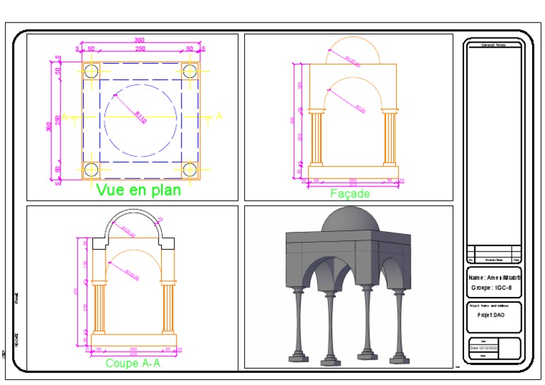 Projet Autocad | PDF | AutoCAD