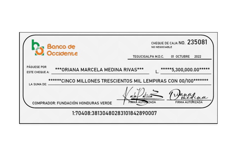 Cheque de Caja | PDF
