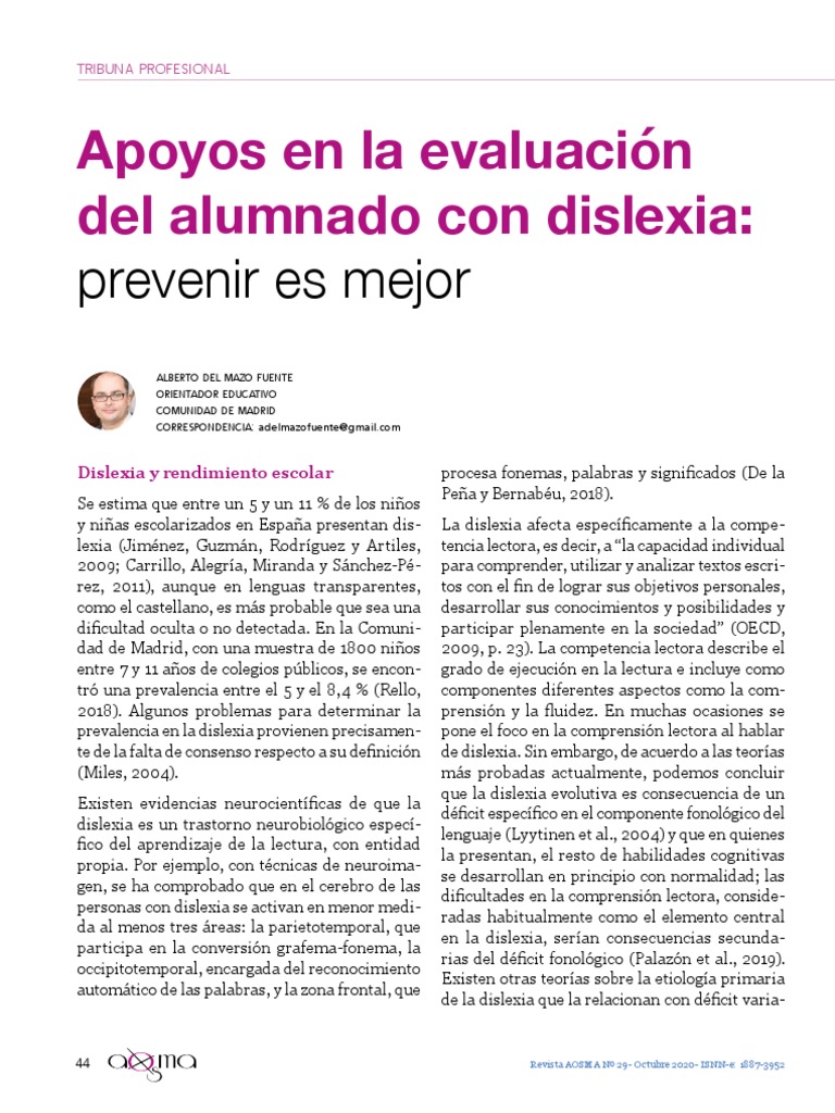 Apoyos para Dislexia en Evaluación Escolar | PDF | Evaluación | Aprendizaje