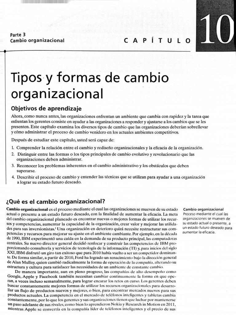 Capítulo 10 Del Libro - Teoría Organizacional - Diseño y Cambio en Las Organizaciones - Garteh R ...