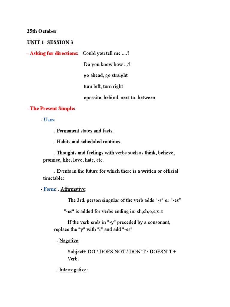 Summary Session 3 - Unit 1 | PDF