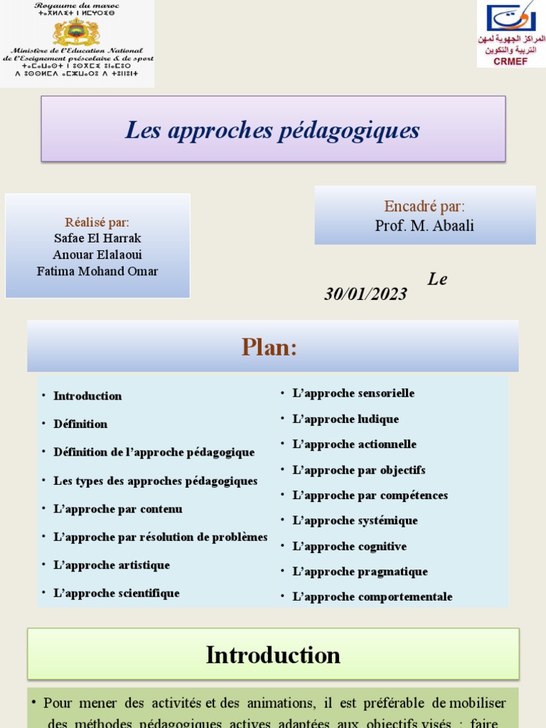 Approches Pédagogiques Diversifiées | PDF | Pédagogie | Apprentissage