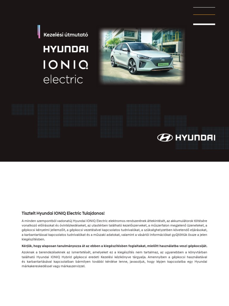 Hyundai Ioniq Electric PDF | PDF