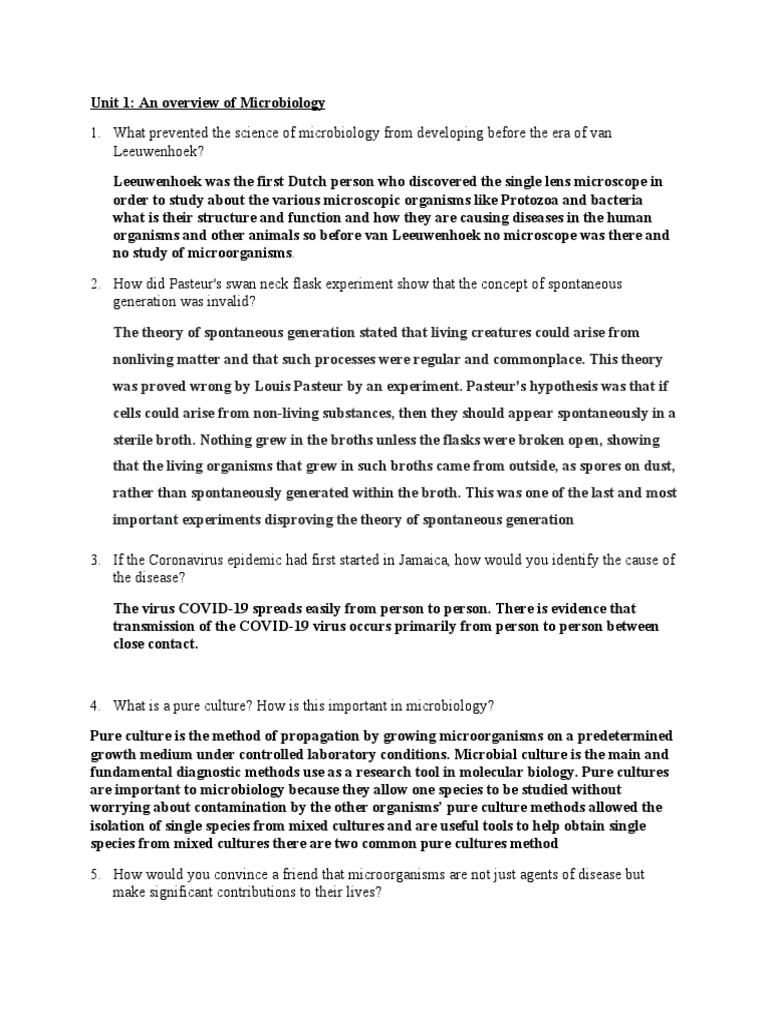 6 Tutorial Questions and Answers | PDF | Microorganism | Microbiology