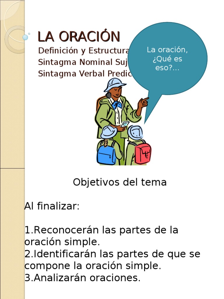 Estructura y Partes de la Oración | PDF | Oración (Lingüística ...