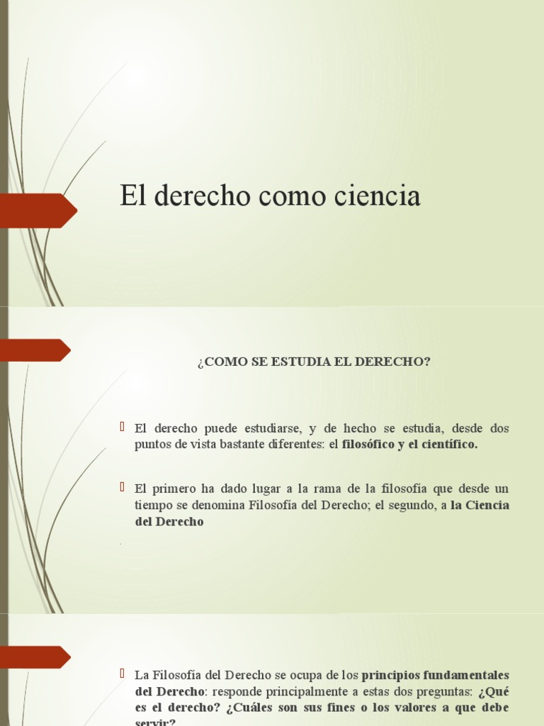 El Derecho Como Ciencia | PDF | Science | Conocimiento
