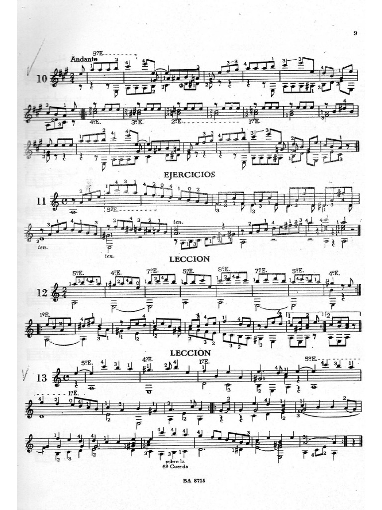 F. Sor, N. Coste - Leccion 13 | PDF