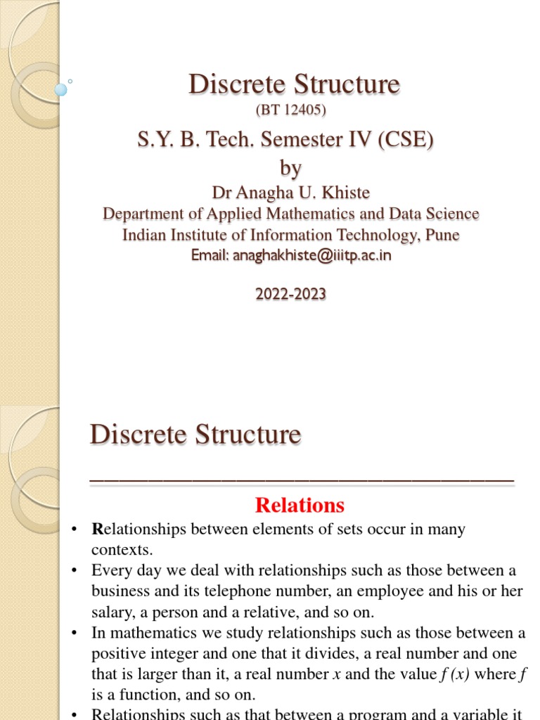 Understanding Relations in Discrete Structures | PDF | Recurrence Relation | Discrete Mathematics