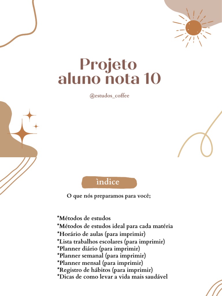 PDF Projeto Aluno Nota 10 | PDF
