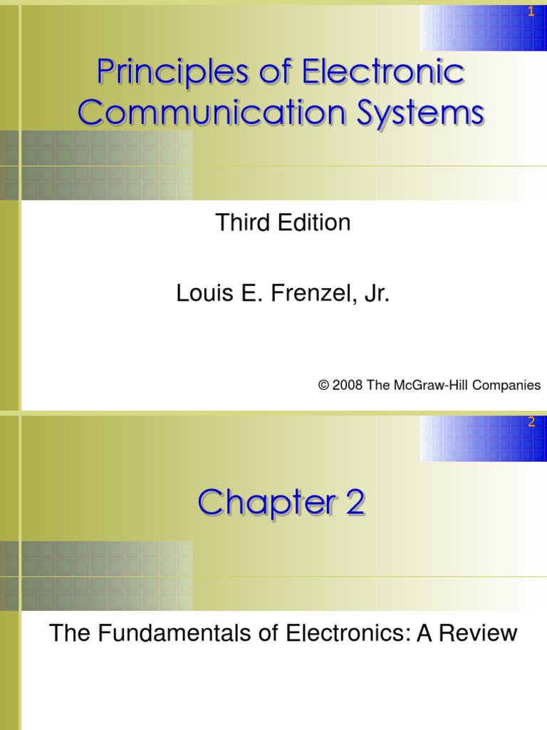 Lecture Slides Chapter 2 Fundamentals of Electronics | PDF | Electronic Filter | Inductor