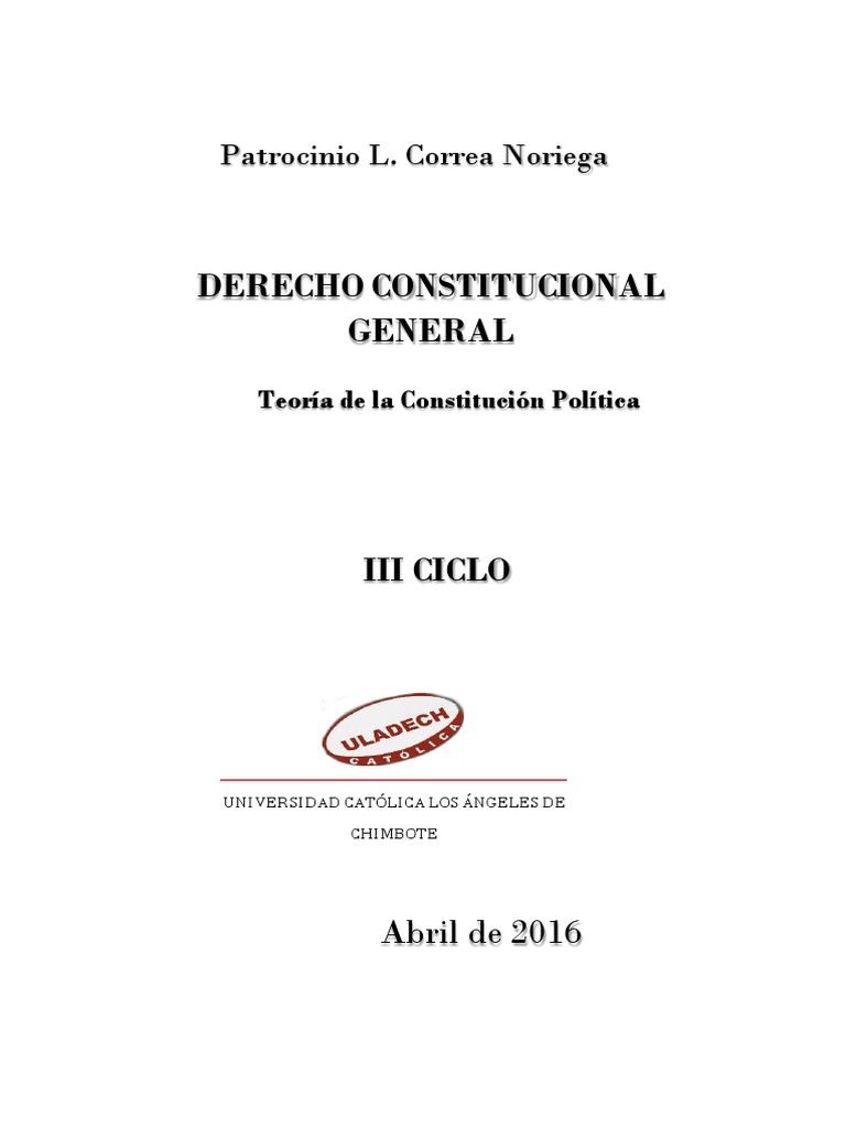 Derecho Constitucional General | PDF