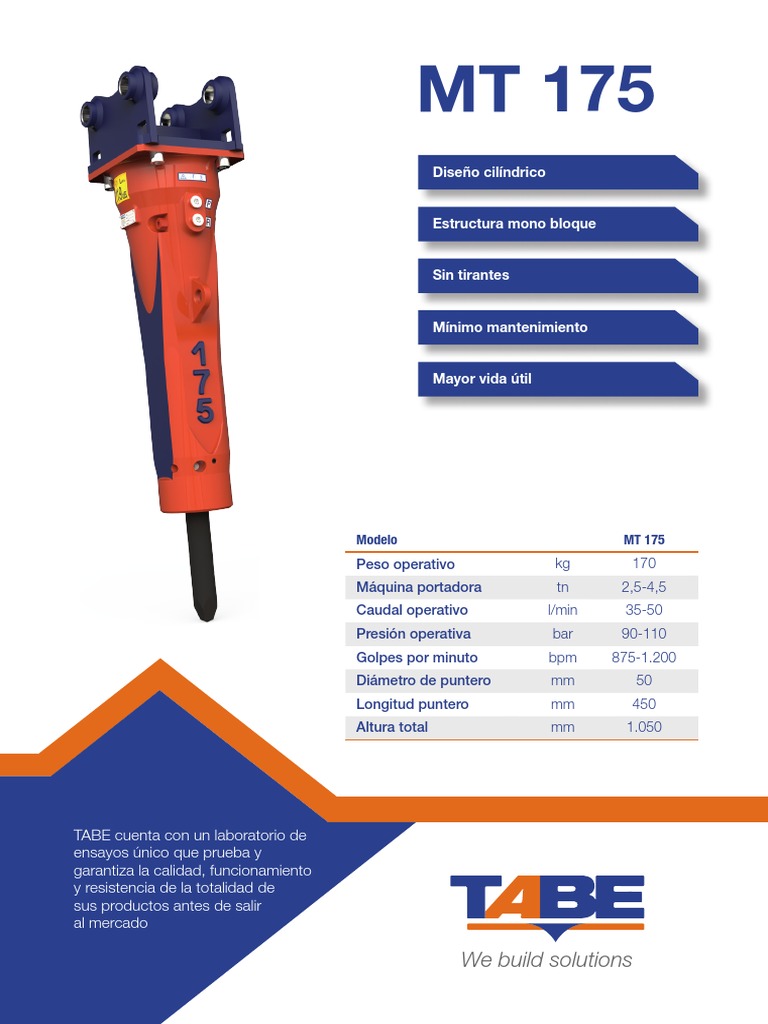 Tabe mt175 Ficha Tecnica | PDF