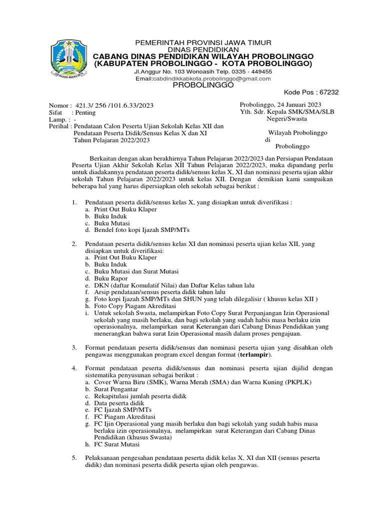 Se Sensus SMK Sma Dan SLB 2023 | PDF