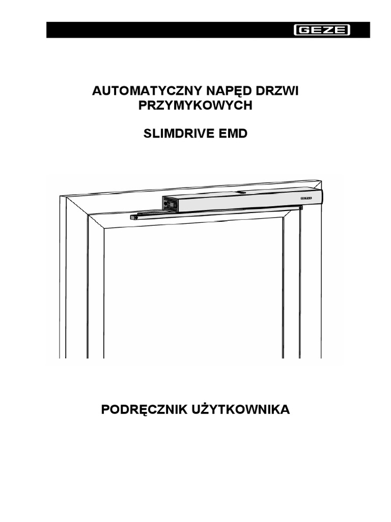 Geze EMD-F Podręcznik | PDF