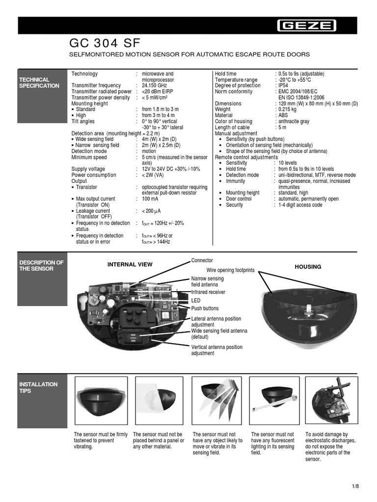 GEZE Installation Instructions en 630924 | PDF | Remote Control ...